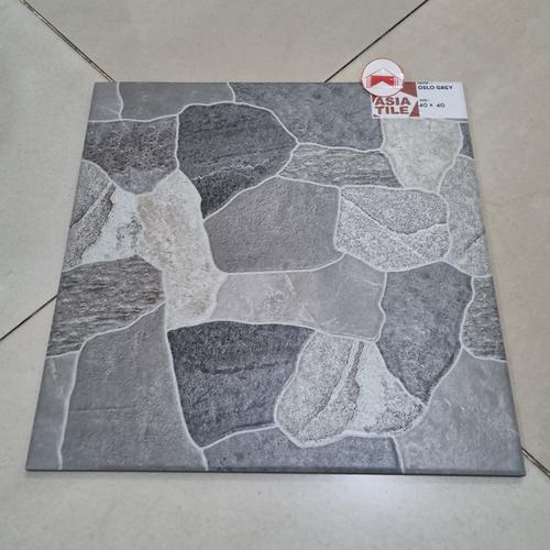 Jual Keramik ASIA TILE OSLO GREY 40x40 kw1 Kasar Batu Corak Abuabu ...