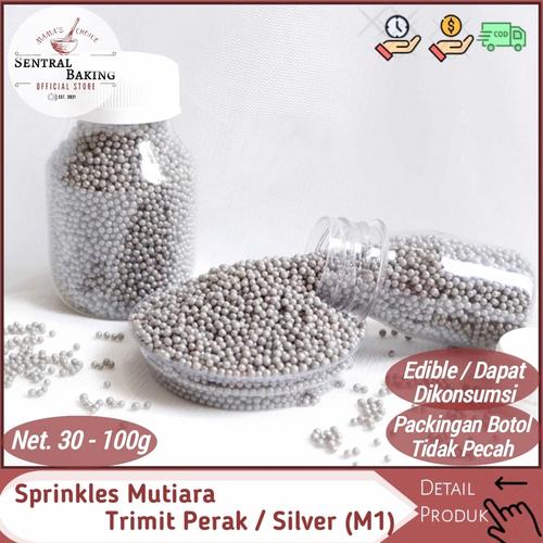 Jual Sprinkle Kue Mutiara Trimit Perak Silver (M1)/ Springkel Springkle ...
