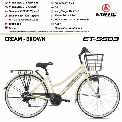 Jual sepeda City Bike CTB 26" EXOTIC ET-5503 Garansi 5 tahun - Kota ...