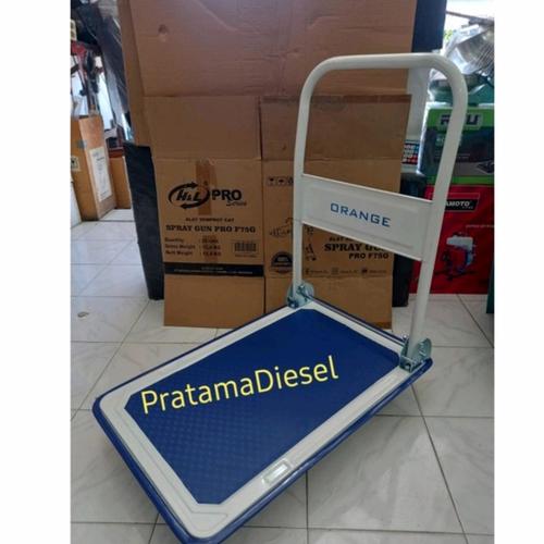 Jual Troli dorongan barang ORANGE 150kg Hand truck troly lipat heavy ...