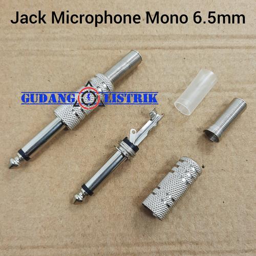 Jual Jack Mic Microphone Mono Akai Besi Silver Colokan Mic 6.5mm - Kota ...