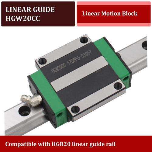 Jual HGW20CC Block Linear Guide Rail HGR20 for CNC Router Milling ...