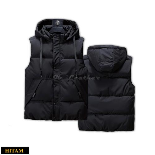 Jual ROMPI PARASUT PRIA VEST MOTOR HOODIE ANTI ANGIN - Hitam, L - Kab ...