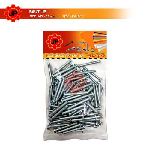 Jual BAUT JP M 3 x 35 MM - SEKRUP SKRUP BAUT JP 3x35 ISI 100 PCS - Kota ...