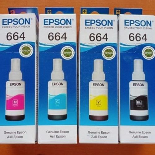 Jual Tinta Epson L100 L210 Original Dus Segel 664 C, M, Y - L110, L120 ...