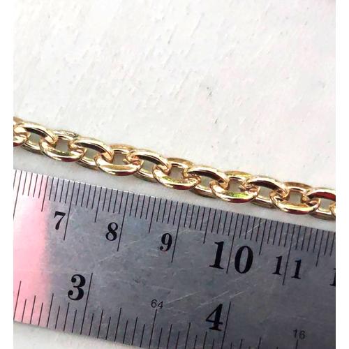 Jual Rantai Besi pipih lebar 7 mm warna emas muda terpotong 1 meter ...