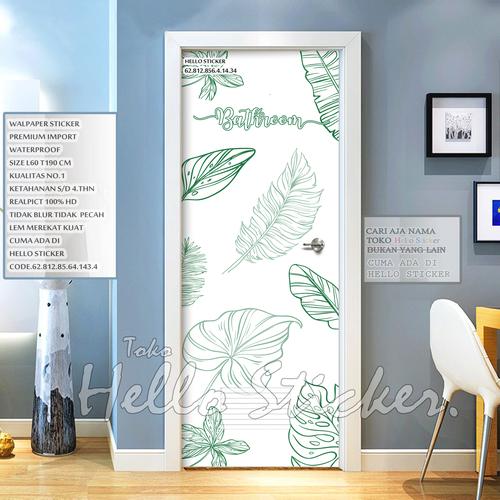 Jual Stiker pintu kamar mandi vinyl premium waterproof size 60x190cm ...