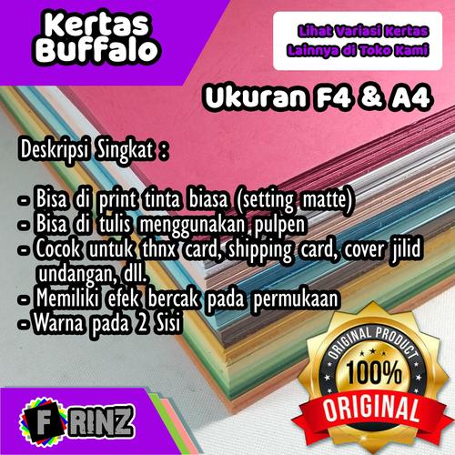 Jual Kertas Karton Buffalo F4 A4 200 Gram / Bufalo Tekstur High Quality ...