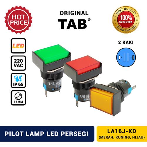 Jual Pilot Lamp LED 16mm 220 VAC Persegi LA16J-XD TAB Murah - Jakarta ...