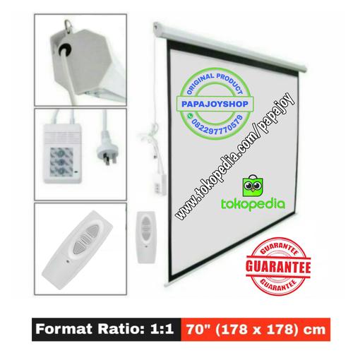 Jual Layar Proyektor Otomatis 70" (1 Meter 78 cm) Screen Motorized ...