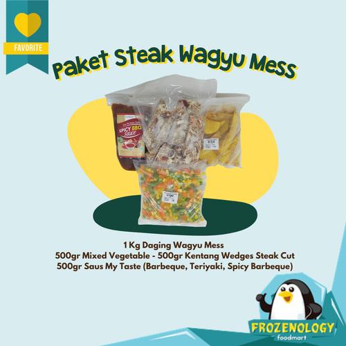 Jual Paket Steak Wagyu Mess Meltique Komplit Sayur Kentang Saus Ala ...