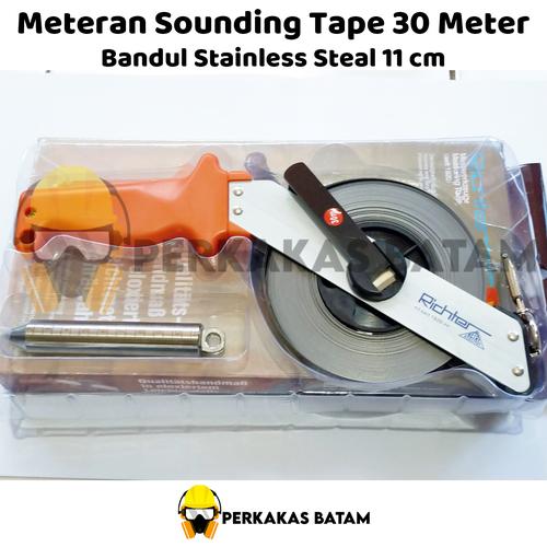 Jual Meteran Sounding Sounding Tape 30M S/S Measuring Oil Bandul S/S ...