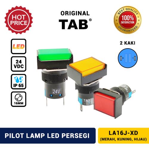 Promo Pilot Lamp LED 16mm 24 VDC Persegi LA16J-XD TAB Murah - Hijau ...
