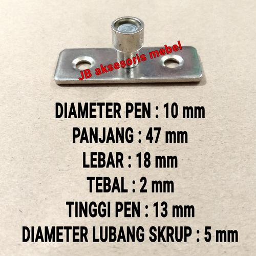 Jual RODA BAWAH REL PINTU RUMAH SLIDING 10 mm / PEN GUIDE REL GESER 1 ...