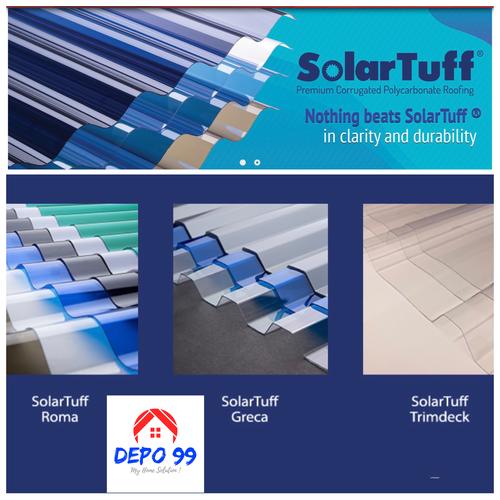 Jual atap polycarbonate solartuff gelombang greca trimdeck roma tebal 0 ...