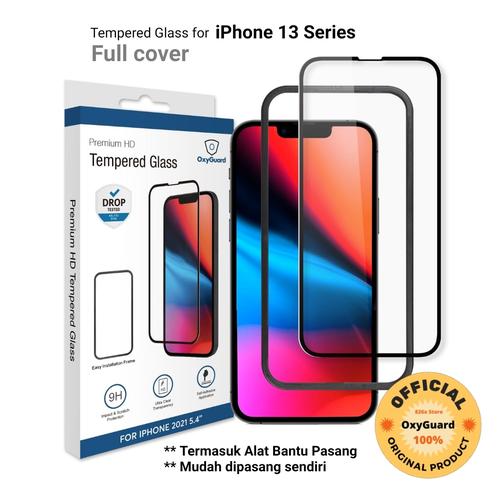 Promo Tempered Glass iPhone 13 Pro Max Mini OXYGUARD Full Cover Screen ...