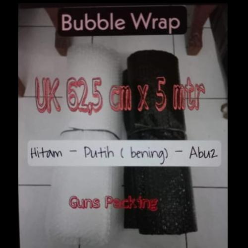 Jual Bubble wrap Premium Uk 62,5cm x 5 mtr [ Hitam-Putih - Abu2 ...