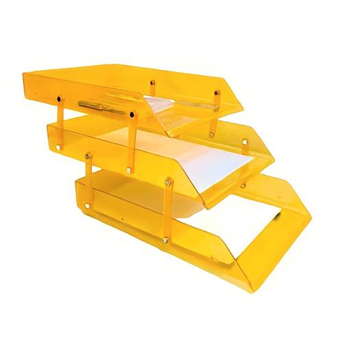 Jual RAK KERTAS SUSUN 3 TINGKAT ELEVATED TRAY LETTER TRAY PLASTIK ...