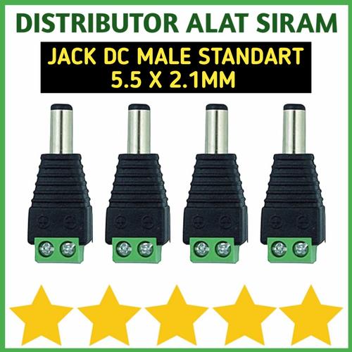 Jual JACK DC MALE 5.5X2.1MM POMPA DC CCTV LED STRIP KONEKTOR KABEL ...