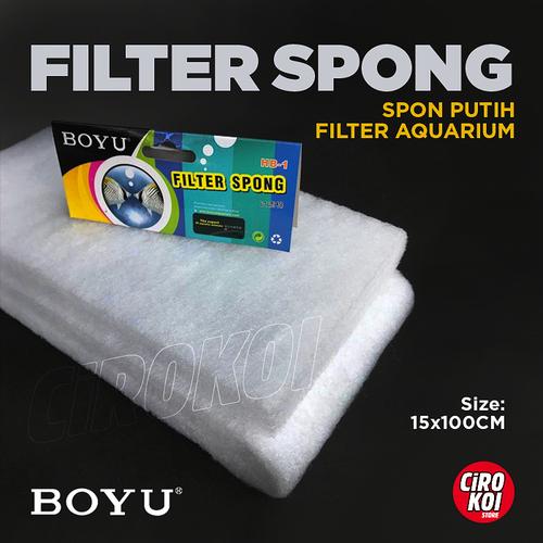Jual BOYU › SPON PUTIH / FILTER SPONGE / Busa Putih Aquarium / Dacron ...