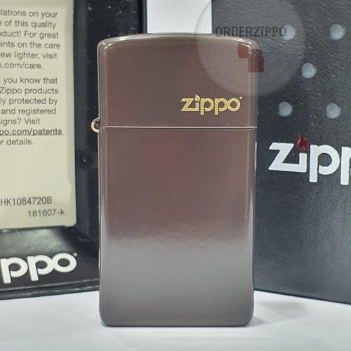 Jual Zippo Original Slim Brown with Zippo Logo 49266ZL - Jakarta ...