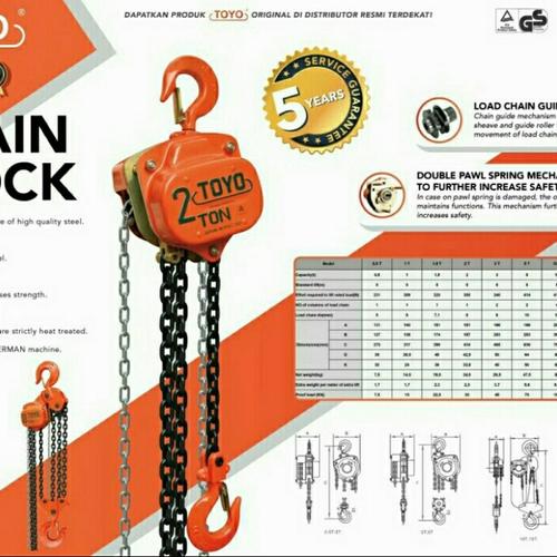 Jual CHAINBLOCK "TOYO" HEAVY DUTY 2 TON X 5 MTR - Kab. Tangerang ...