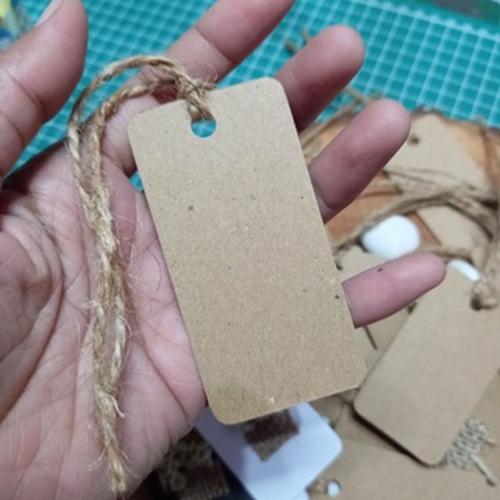 Jual Simple rustic Hang tag kartu ucapan gantung dengan bunga kering ...