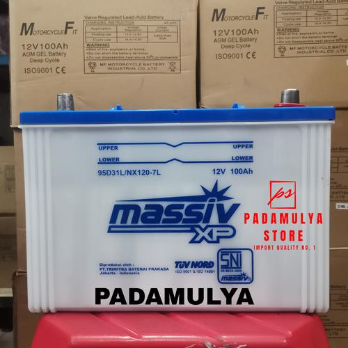 Jual Aki Basah Massiv XP NX120-7L 12V 100Ah 95D31L Battery Pajero Fortuner - Jakarta Barat ...