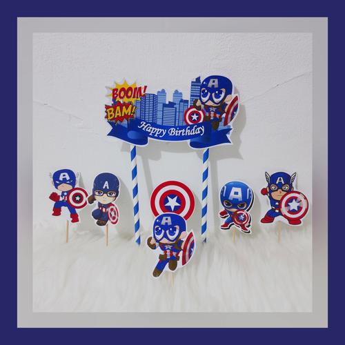 Jual Topper Captain America Topper Ulang tahun topper happy birthday ...