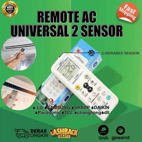 Promo Remote Control AC Air Conditioner Universal 2 Mata Sensor ...