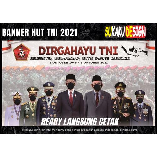 Jual COD / Banner / Spanduk HUT TNI 2021 Langsung Cetak - 2X1 - Jakarta ...