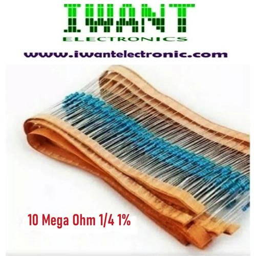 Jual Resistor 10 Mega Ohm Metal Film 1/4W 1% - Kota Bandung - I.WANT ...