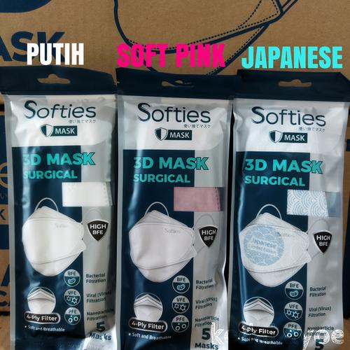 Jual Masker Softies Surgical 3D 4ply filter KF94 isi 5 pcs - Hijau ...