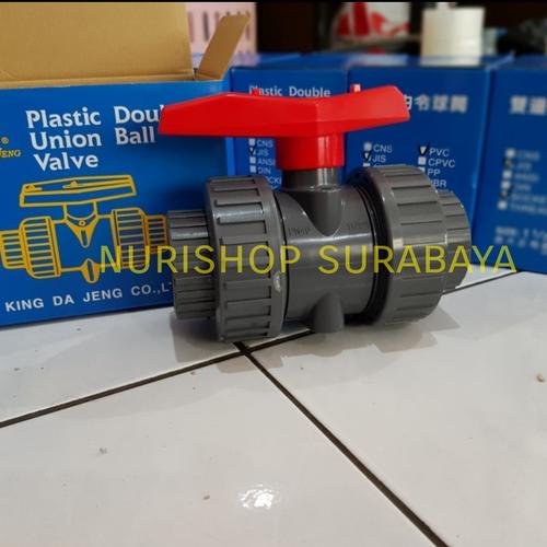 Jual Ball valve water mur 1 1/2" KDJ/ Stop Kran water mur pvc 1 1/2 ...