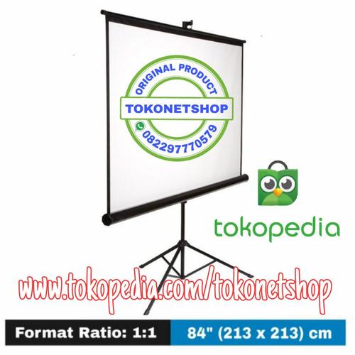 Jual Layar proyektor Tripod 84 inch Screen Tripod 84" (213 x 213) cm ...