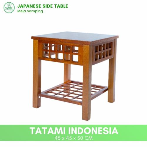 Promo Meja Samping 45 Meranti Japanese Side Table Nakas Serbaguna End Table - Natural - Kab ...