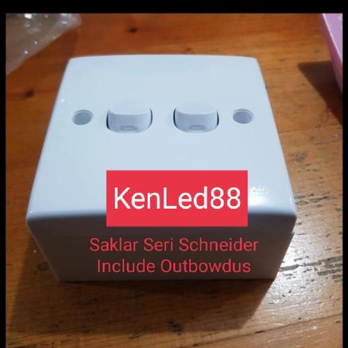 Jual Saklar Seri/Double Outbow CLIPSAL Sakelar 2Gang Schneider Classic ...