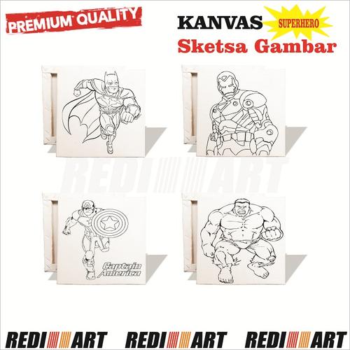 Jual Kanvas Sketsa Gambar Superhero - Kab. Bandung - REDi ART | Tokopedia
