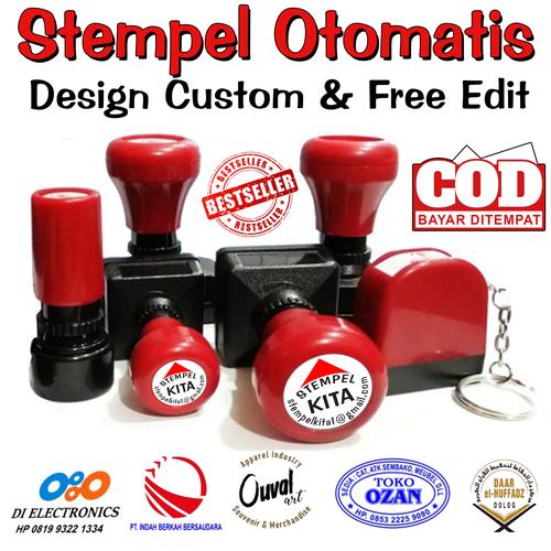 Jual stempel otomatis design custom, murah dan cepat - Kecil, 1 warna ...