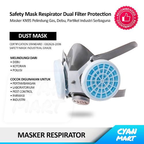 Jual Masker KN95 Safety Mask Respirator Half Face Dual Filter ...