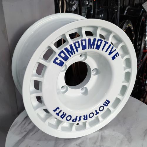 Jual Velg Compomotive Rally Ring 15 white Jimny katana Taft Feroza CJ7 ...