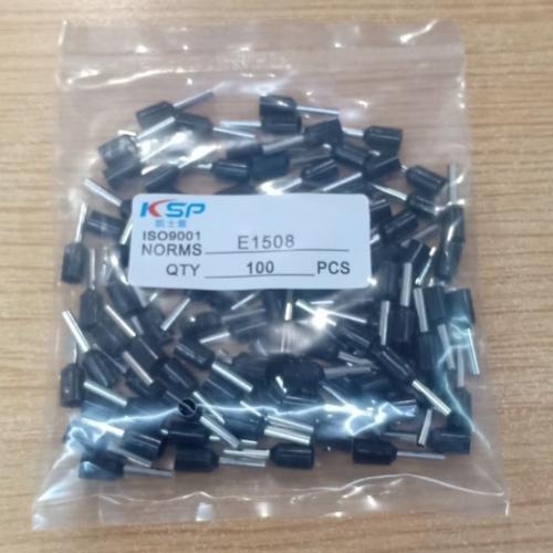 Jual skun kabel ferrules isolasi black 1.5mm E1508 skun insulated ...