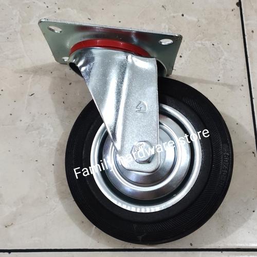 Jual Massaki Roda trolley troli karet 6 inch putar roda stelling kastor ...