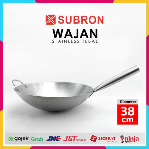 Jual Subron Wajan Wok Nasi Goreng 38 cm Kuali Nasgor Gagang 1 Panjang ...