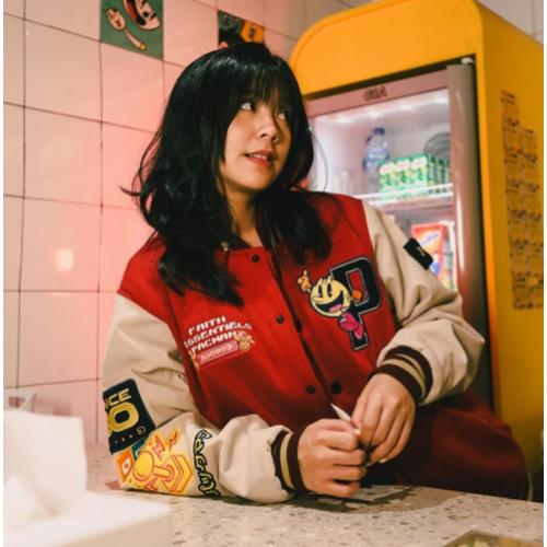 Jual W.ESSENTIELS X FTH X PAC-MAN ARCADE NIGHT VARSITY - Biru Phase 1 ...