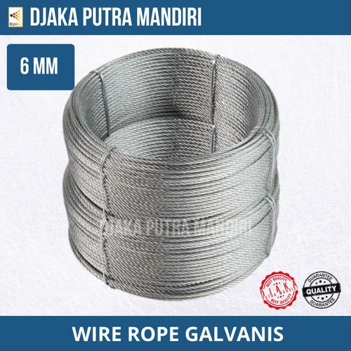 Jual WIRE ROPE -TALI SLING - KAWAT SELING BAJA 6MM - Kota Makassar - Djaka Putra Mandiri | Tokopedia