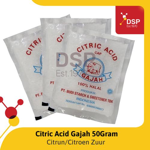 Jual Citric Acid Atau Citrun Cap Gajah Ex. Lokal, Food Grade 50 Gram ...