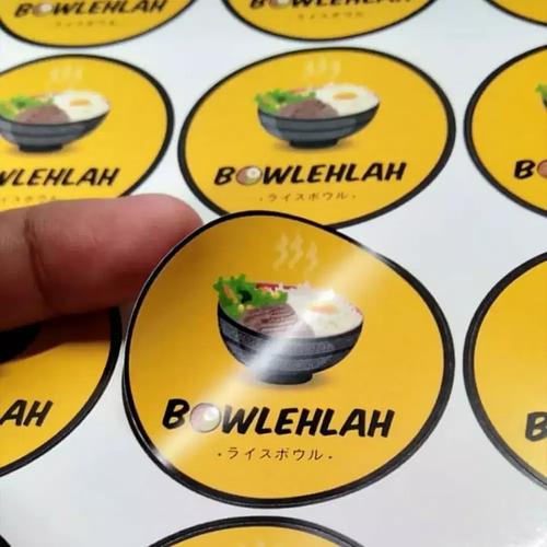 Jual Sticker Logo Custom / Sticker Label Kemasan BONTAX Bentuk Bulat ...