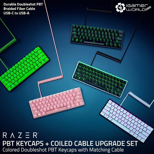 Promo Razer PBT Keycaps + Coiled Cable Upgrade Set for Mechanical ...