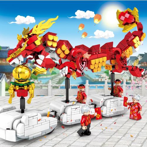 Jual Mainan lego Balok Bangun / Susun Model Lego Bentuk Naga Imlek ...